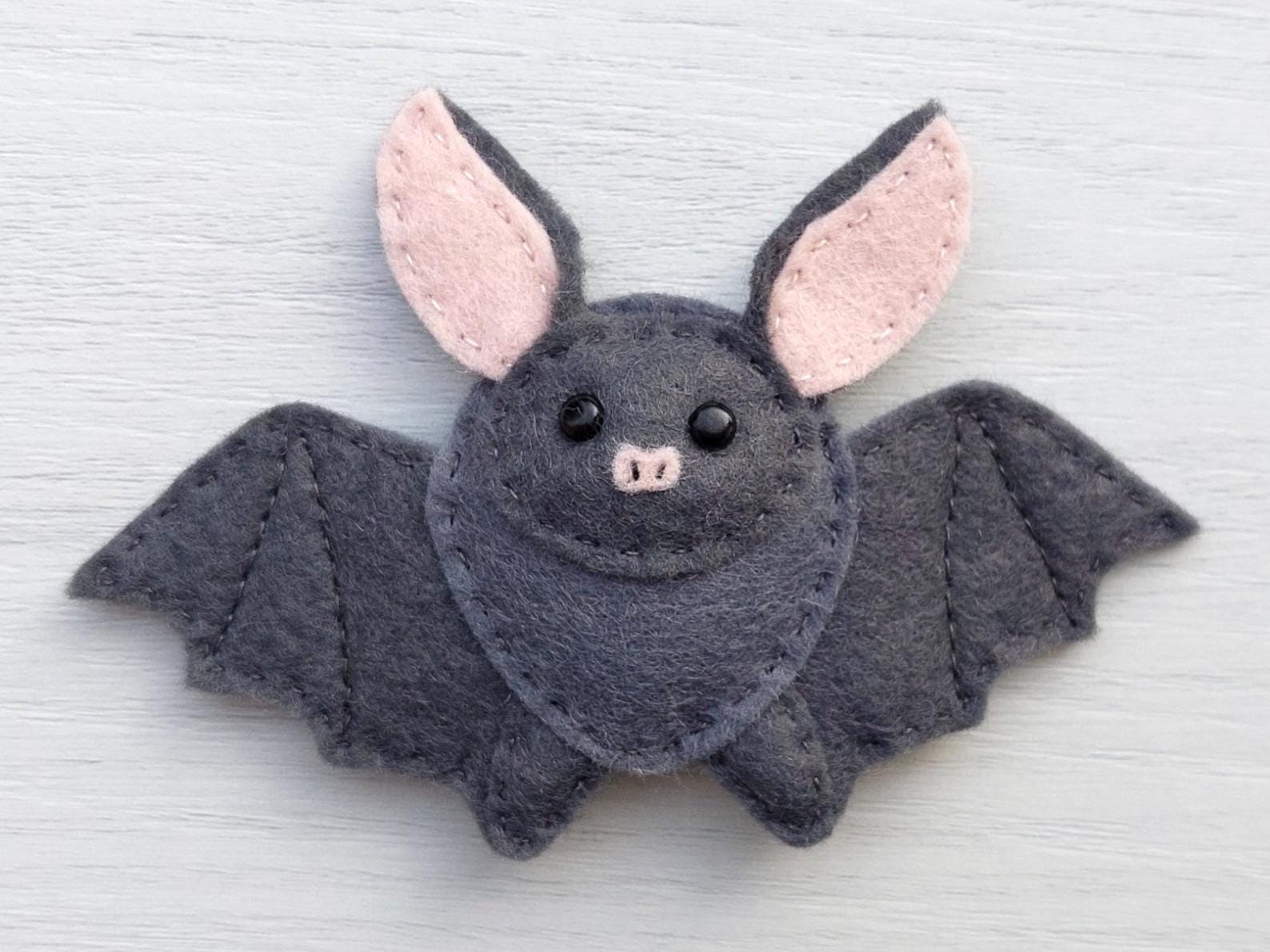 Felt Tommy the Bat Sewing PDF Pattern, Stitching Tutorial, DIY Plush ...