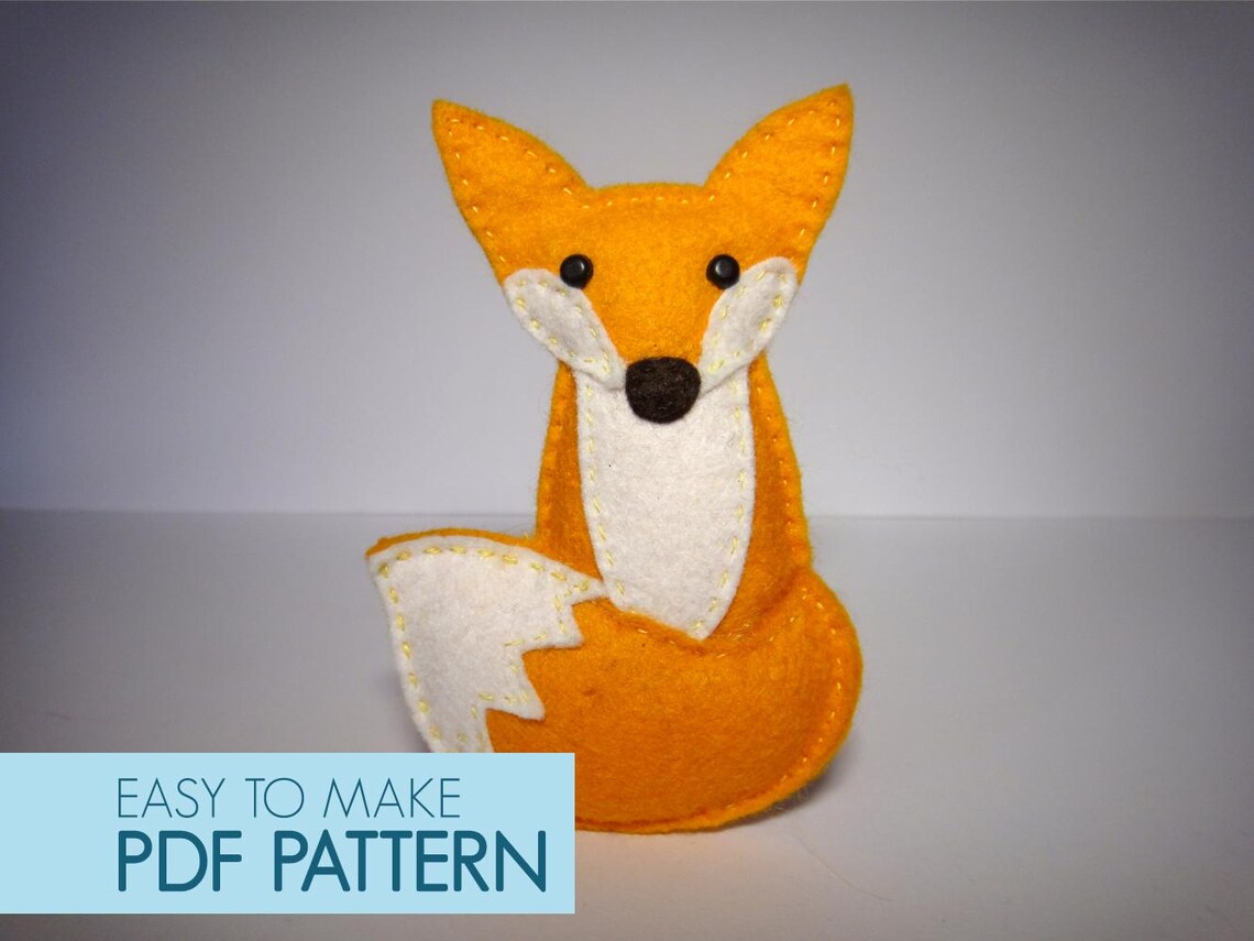 Felt Tania the Fox Sewing PDF Pattern, Stitching Tutorial, DIY Finger ...