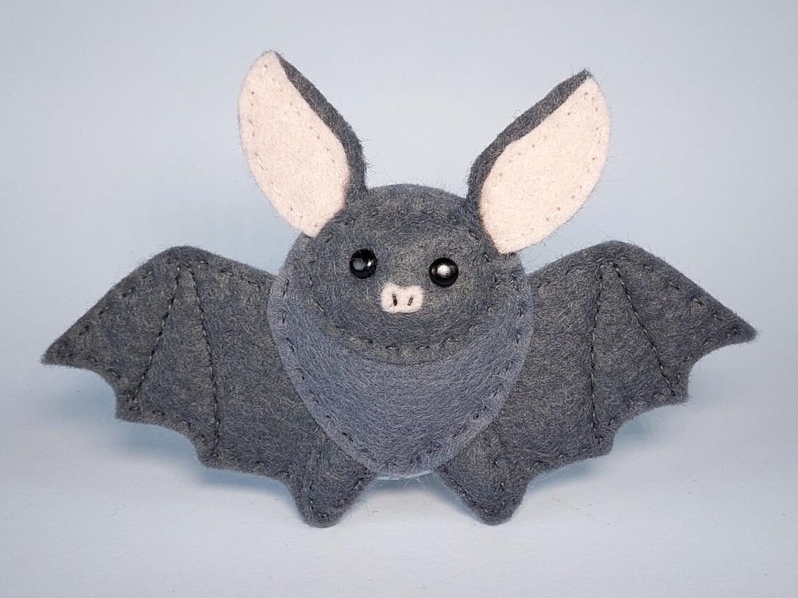 Felt Tommy the Bat Sewing PDF Pattern, Stitching Tutorial, DIY Plush ...