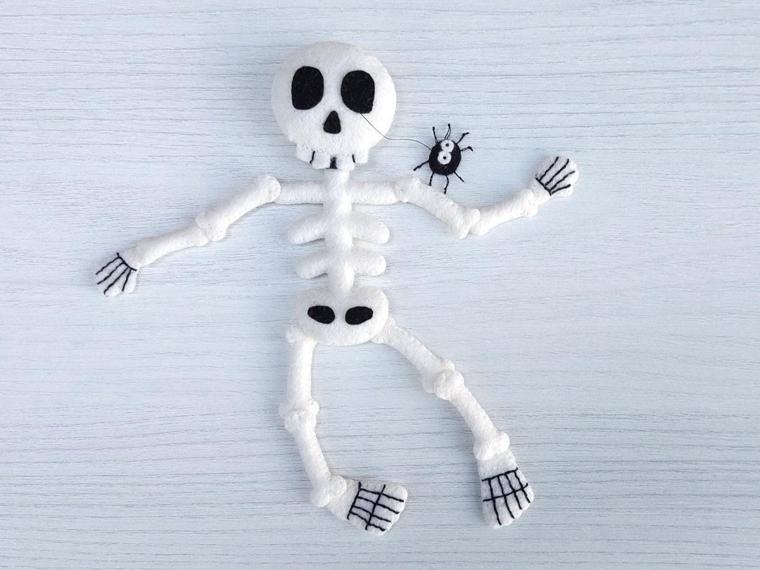 Felt Skeleton Sewing PDF Pattern, Spider, Stitching Tutorial, DIY Plush ...