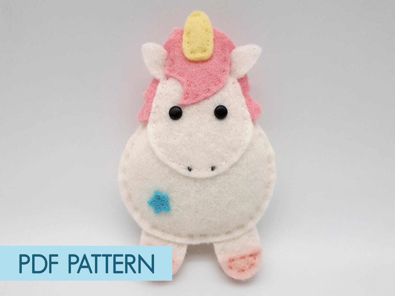 Felt Timmy the Unicorn - Little Timmy and Big Timmy - Sewing PDF ...