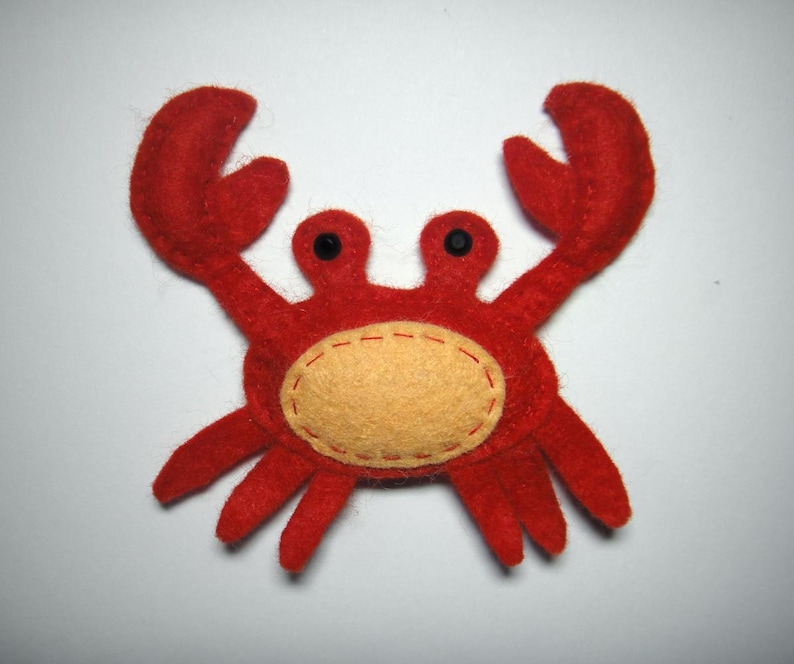 Felt Walter the Crab Sewing PDF Pattern, Stitching Tutorial, DIY Plush ...