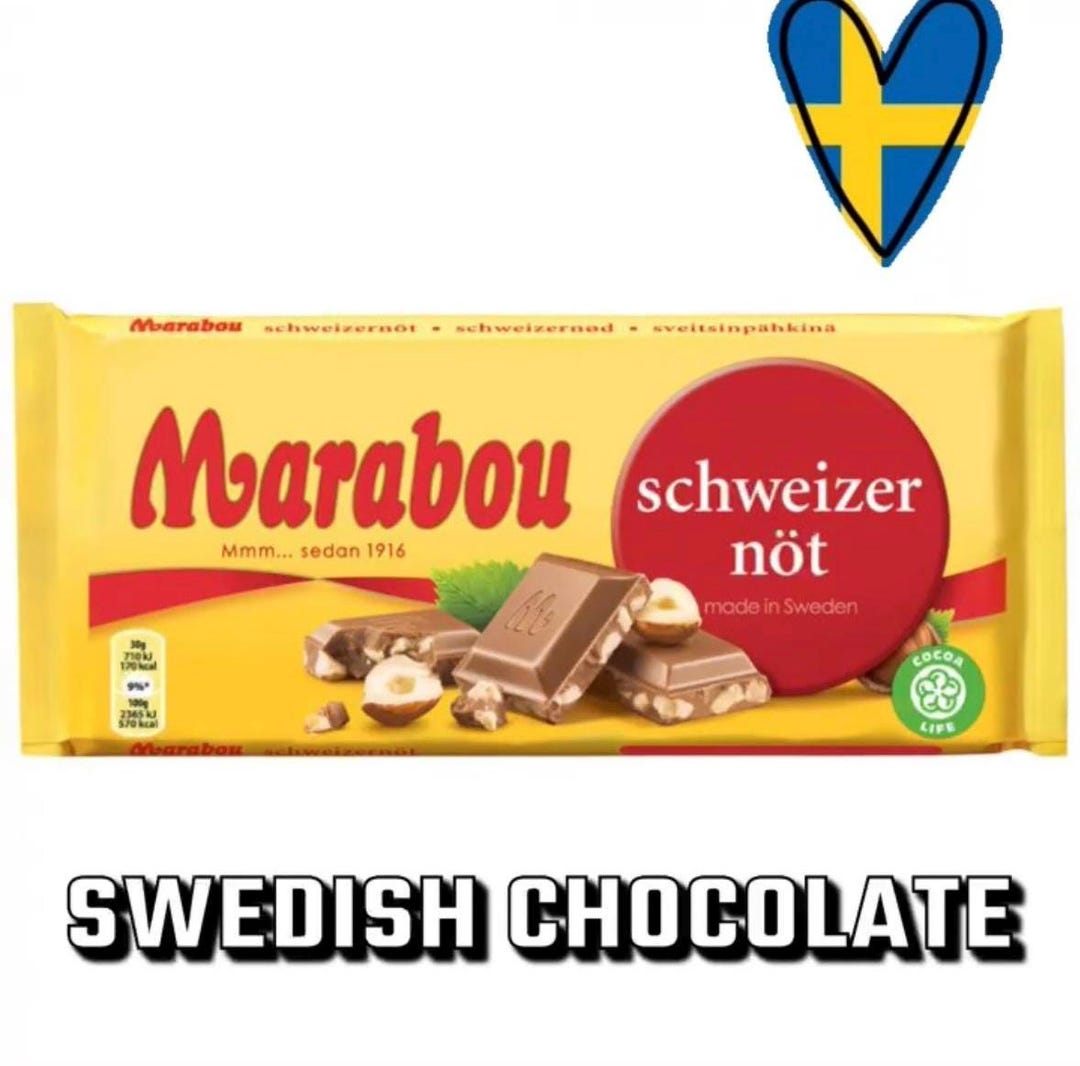 SWEDISH CHOCOLATE MARABOU! Milk Chocolate Swiss Nut | Swedish - Etsy