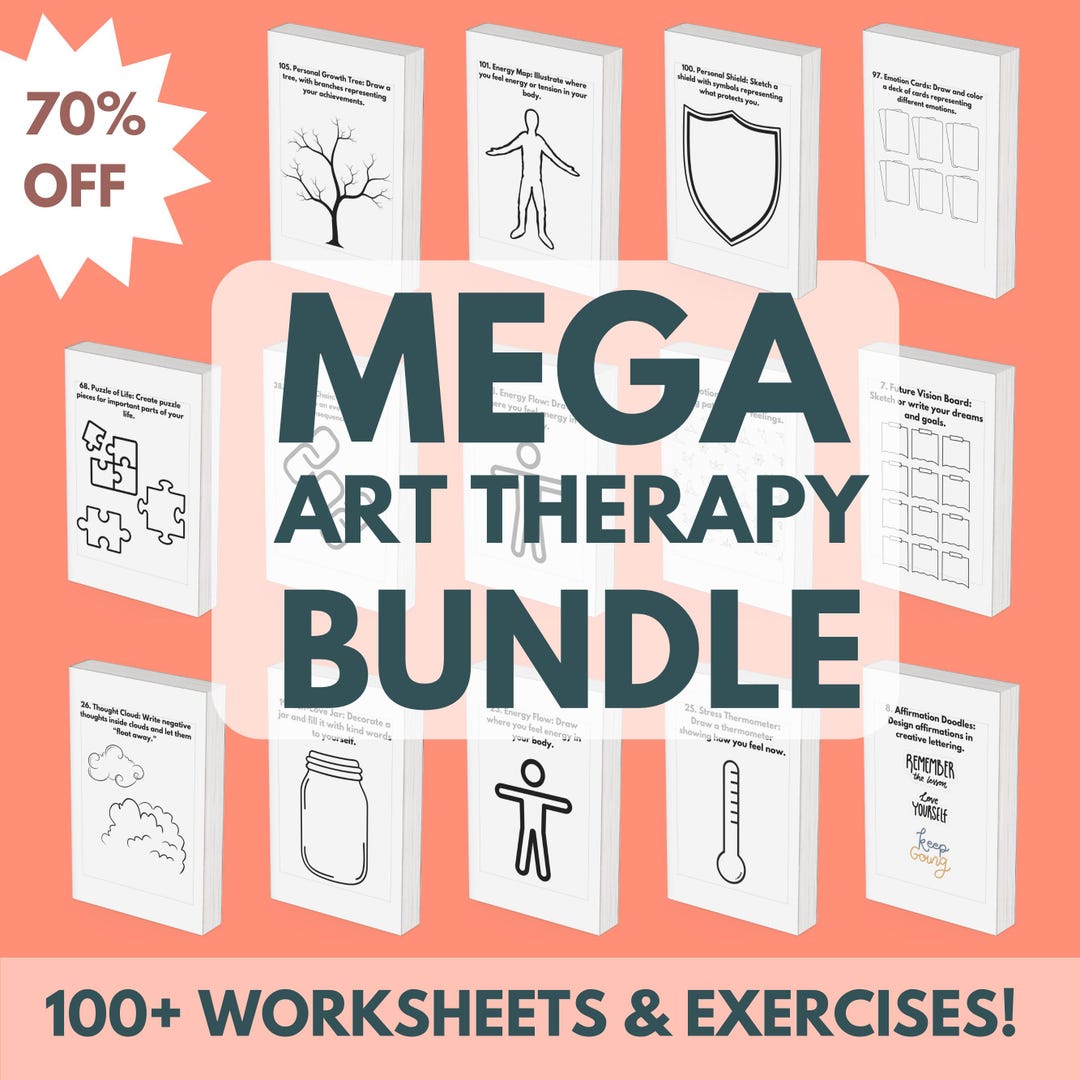 Art Therapy Worksheet for Mental Health School Counselor Psychologist ...