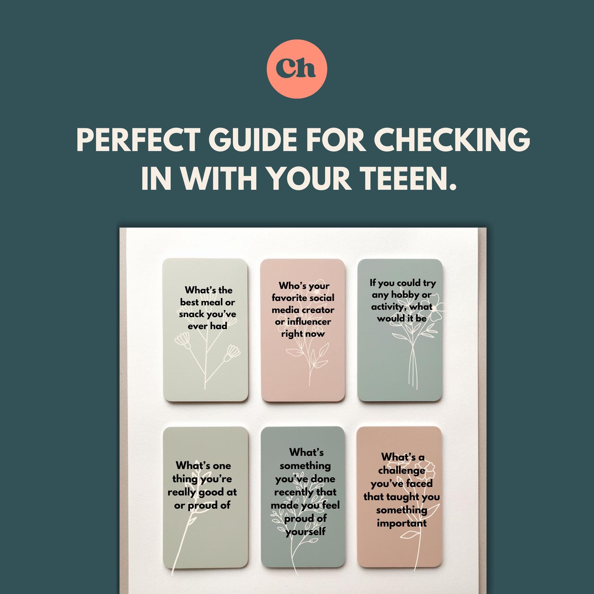 Therapy Question Cards for Teens, Counseling Flash Cards, Conversation ...