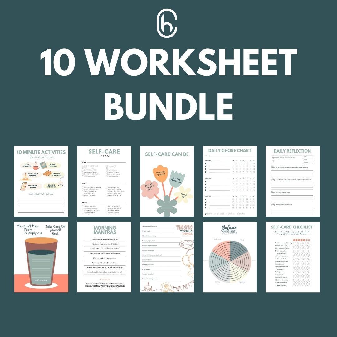 Therapy Self-care and Self-esteem Worksheets for Teens PDF Resource ...