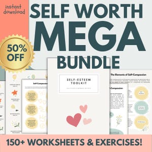 Self Worth Worksheet and Cards Bundle, Self Esteem, Confidence, Teen ...