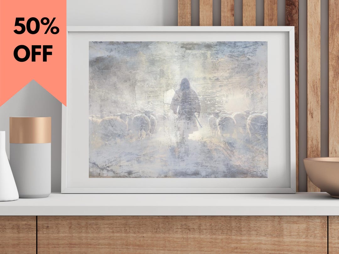 Faithful Shepherd, Jesus Leaves the 99 DIGITAL DOWNLOAD, Minimalist ...