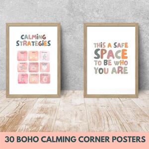 30 Calming Corner Posters: School Counselor Office Decor, Mental Health ...