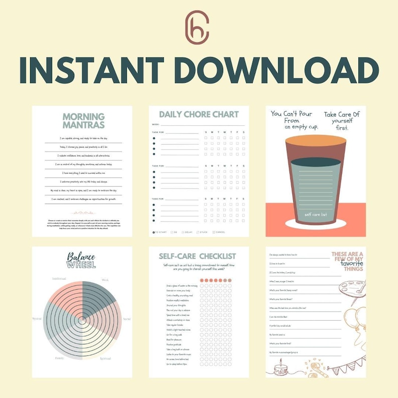 Therapy Self-care and Self-esteem Worksheets for Teens PDF Resource ...