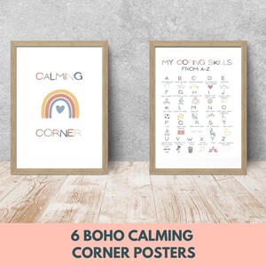 6 Calming Corner Posters, School Counseling, Counselor Office Decor ...