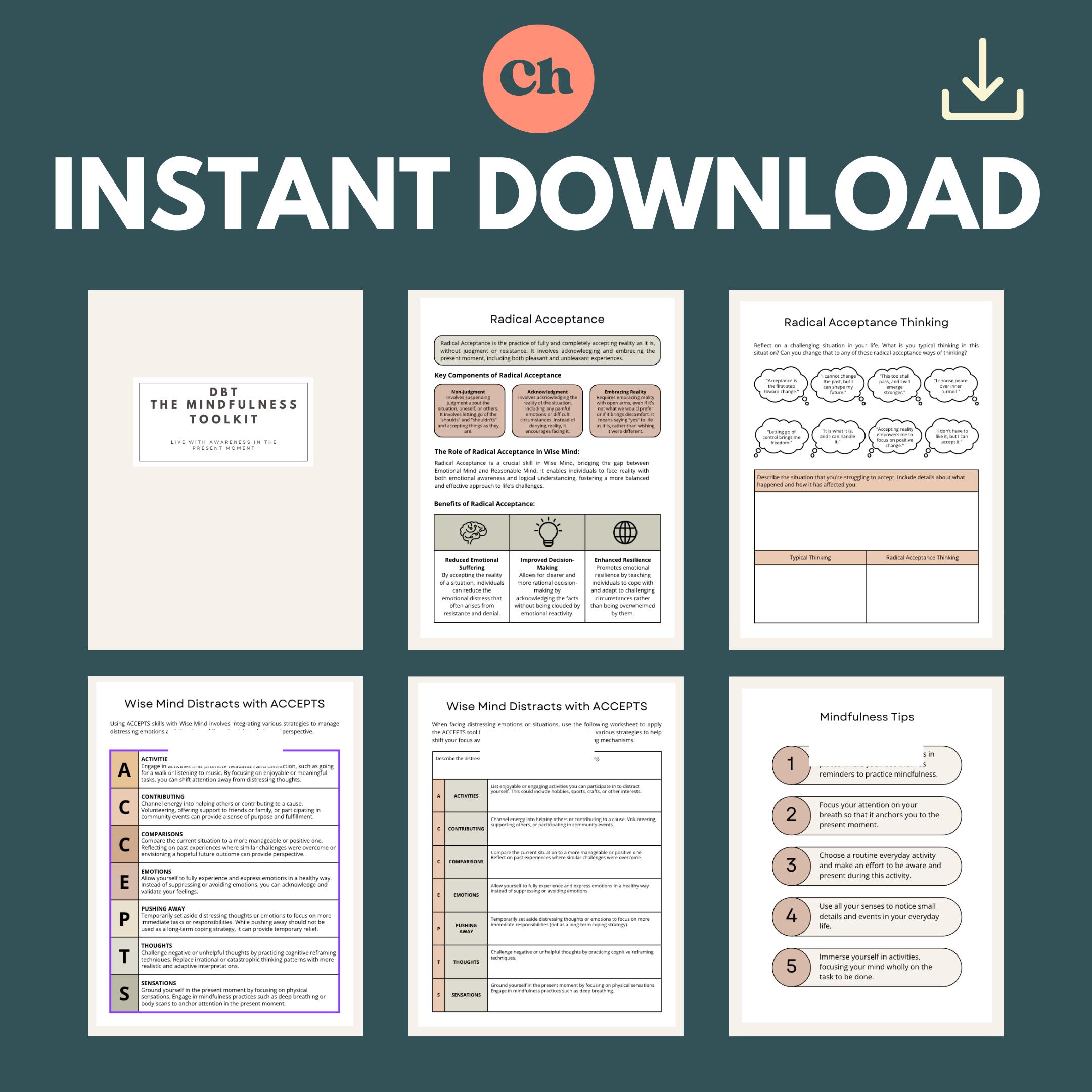 DBT Mega Bundle. Dialectical Behavior Therapy. Distress Tolerant Skills ...