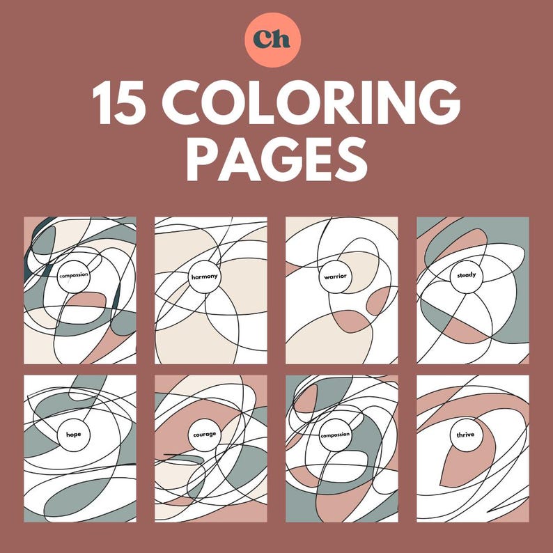 Coloring Book, Calming Corner Poster Bundle Coping Skills for Kids Self ...