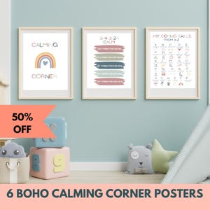 6 Calming Corner Posters, School Counseling, Counselor Office Decor ...
