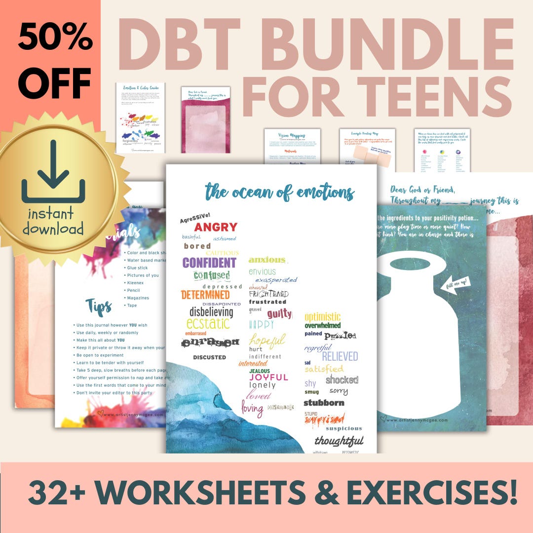 DBT Resource Bundle for Therapists, Window of Tolerance Trauma Sheets ...