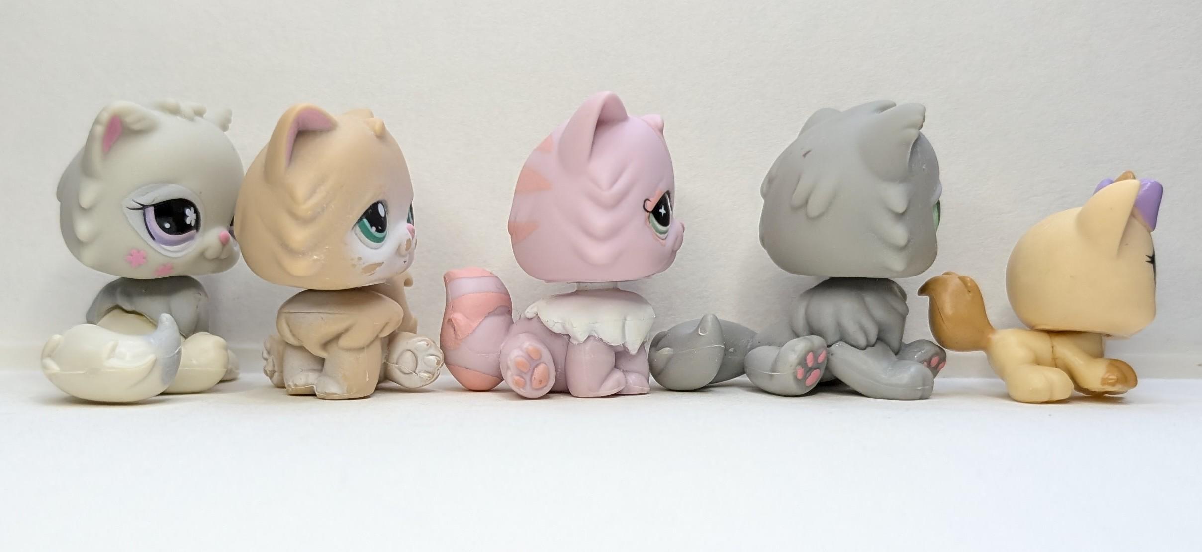 Hasbro Littlest Pet Shop LPS Set of 5 Persian Beige Cat 129, Persian ...