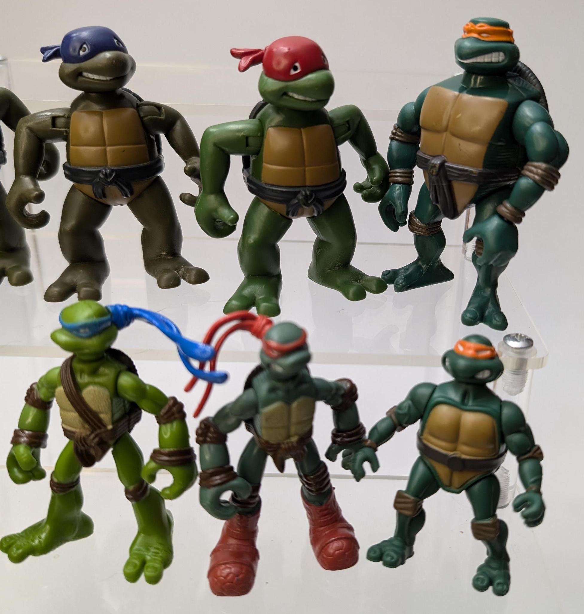 Set of 8 Teenage Mutant Ninja Turtles Figures and 4 Rings - TMNT (12 ...