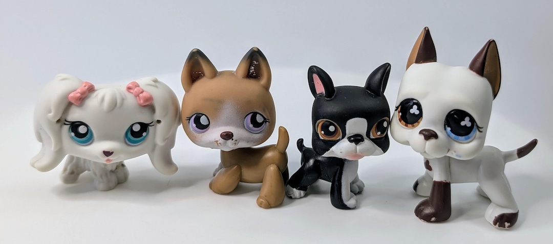 Littlest Pet Shop - LPS - Dog - Great Dane #577 - Boston Terrier #63 ...