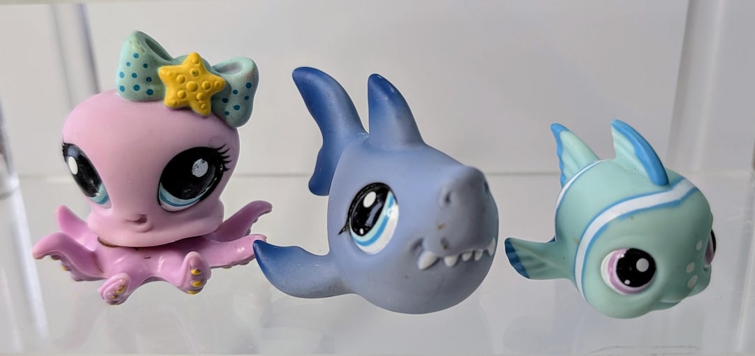 Hasbro - Littlest Pet Shop - LPS - Animal - Fish #1315 - Octopus #1385 ...