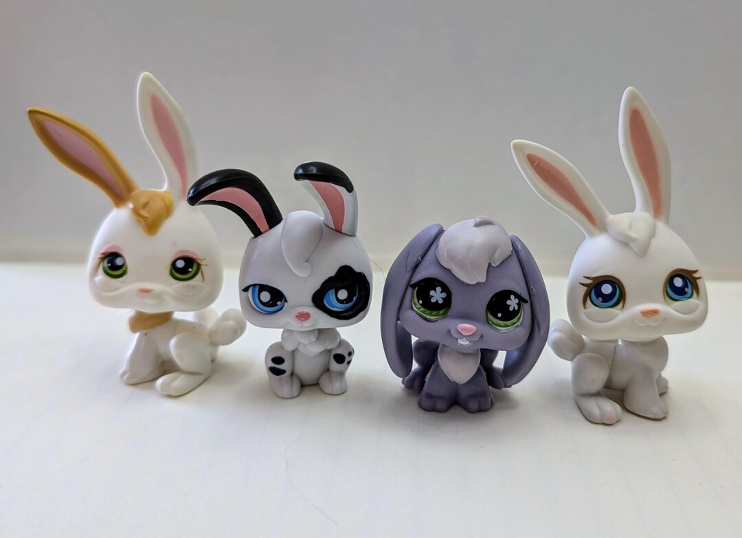 Hasbro - Littlest Pet Shop - LPS - Lot of 4 Different Bunnies / Rabbits ...