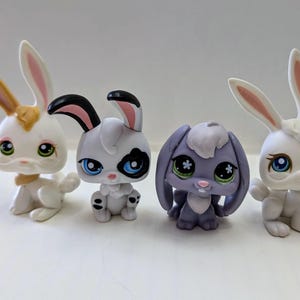 Hasbro - Littlest Pet Shop - LPS - Lot of 4 Different Bunnies / Rabbits ...