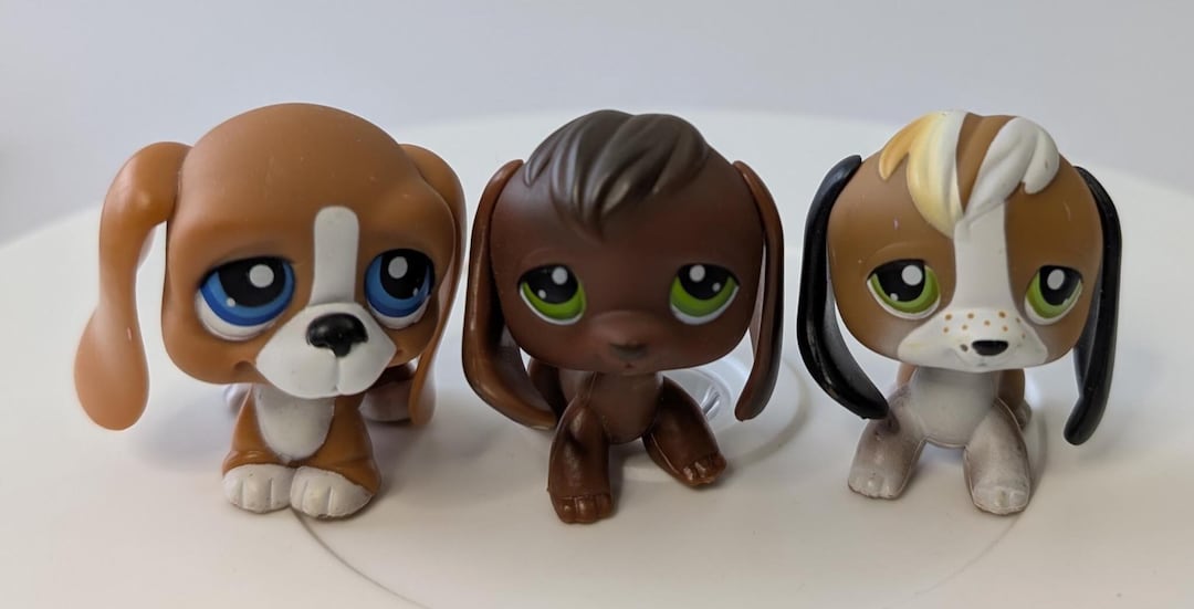 Hasbro - Littlest Pet Shop - LPS - Set of 3 Dog - Beagle #77 - Beagle ...
