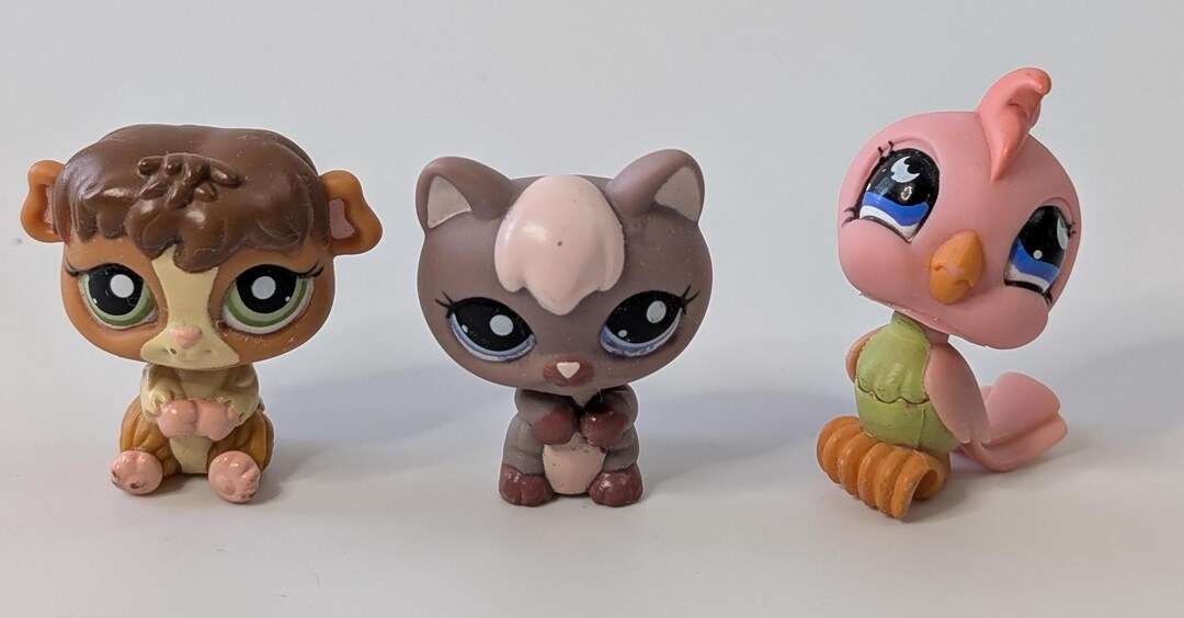Hasbro - Littlest Pet Shop - LPS - Set of 3 - Guinea Pig #2148 - Bird ...