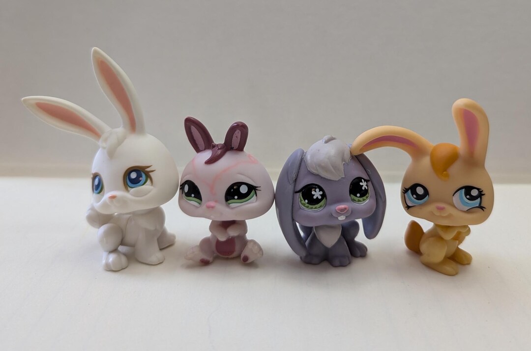 Hasbro - Littlest Pet Shop - LPS - Lot of 4 Different Bunnies / Rabbits ...