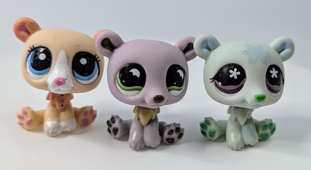 Hasbro - Littlest Pet Shop - LPS - Mint Bear #794 - Bear Fishing #2429 ...