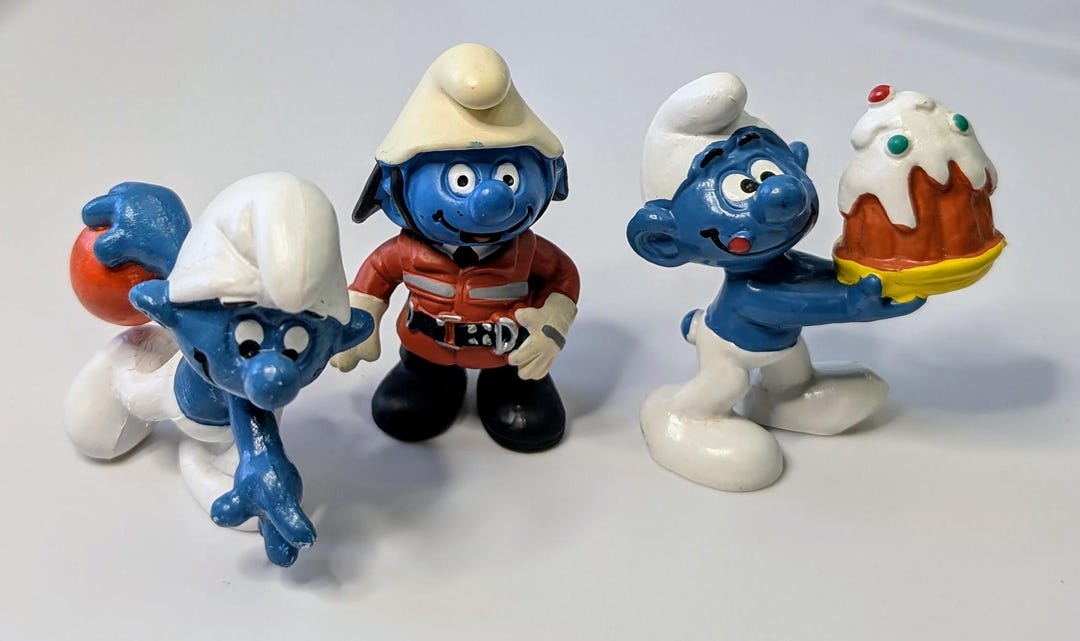 Vintage - the Smurfs - Small PVC Figurines - Lot of 3 - 2''tall - Etsy