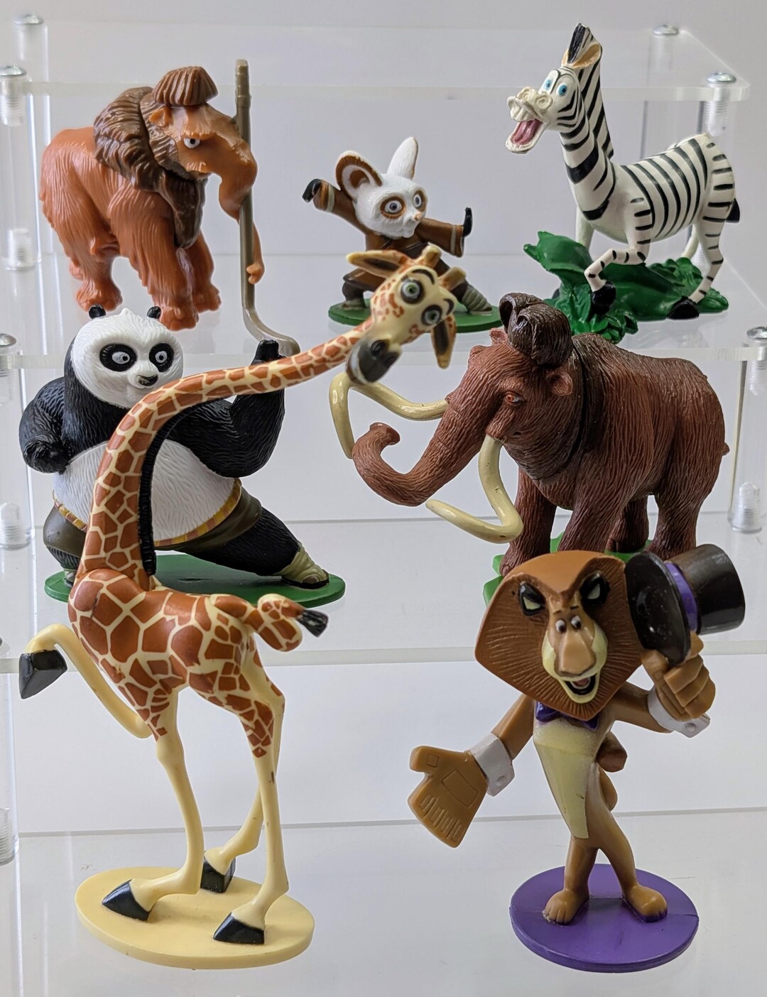Set of 7 Dreamworks Figurines Madagascar Kunfu Panda Ice Age Pvc 6 ...
