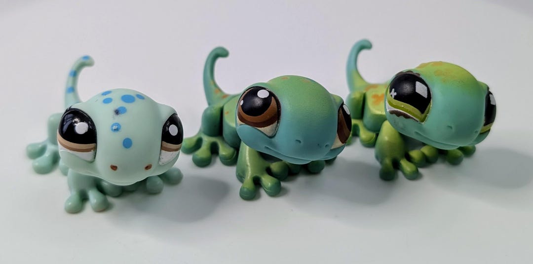 Littlest Pet Shop - LPS - Set of 3 Gecko / Lizard #492 - #2212 - #111 ...