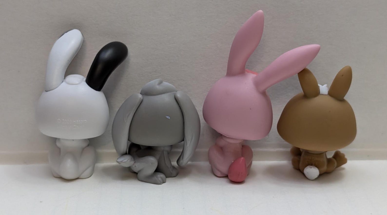 Hasbro Littlest Pet Shop LPS Set of 4 Pink Rabbit 500, Ram Rabbit 346 ...