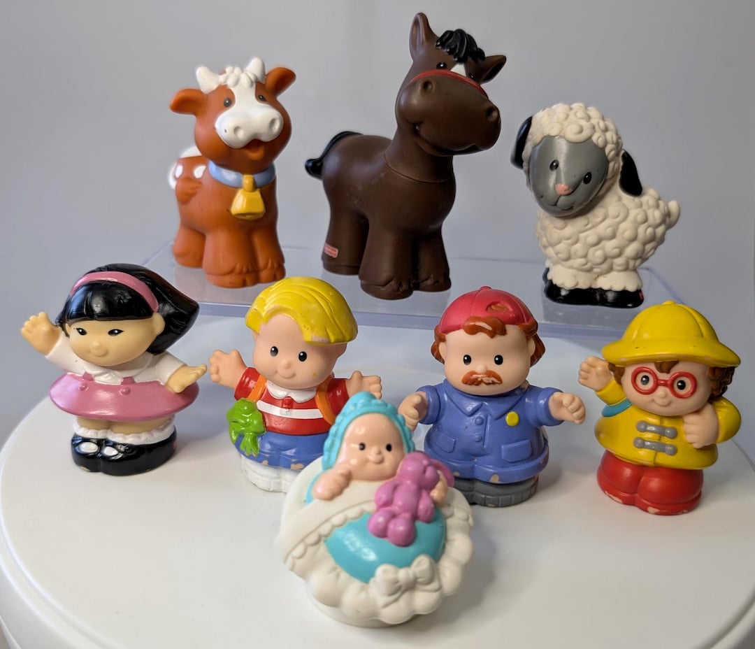 1997 Fisher-price Little People - Figurines - Lot of 8 - Horse, Sheep ...