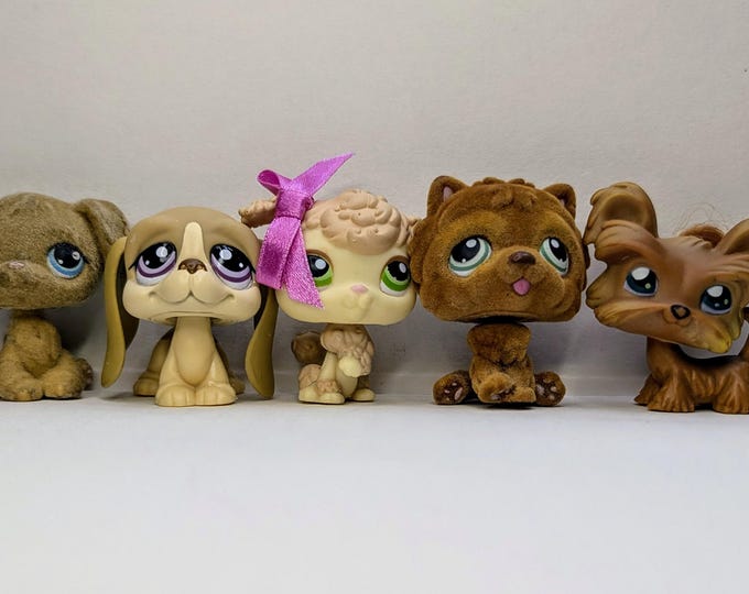 Hasbro - Littlest Pet Shop - LPS - Set of 5 - Poodle #146, Yorkie #6 ...