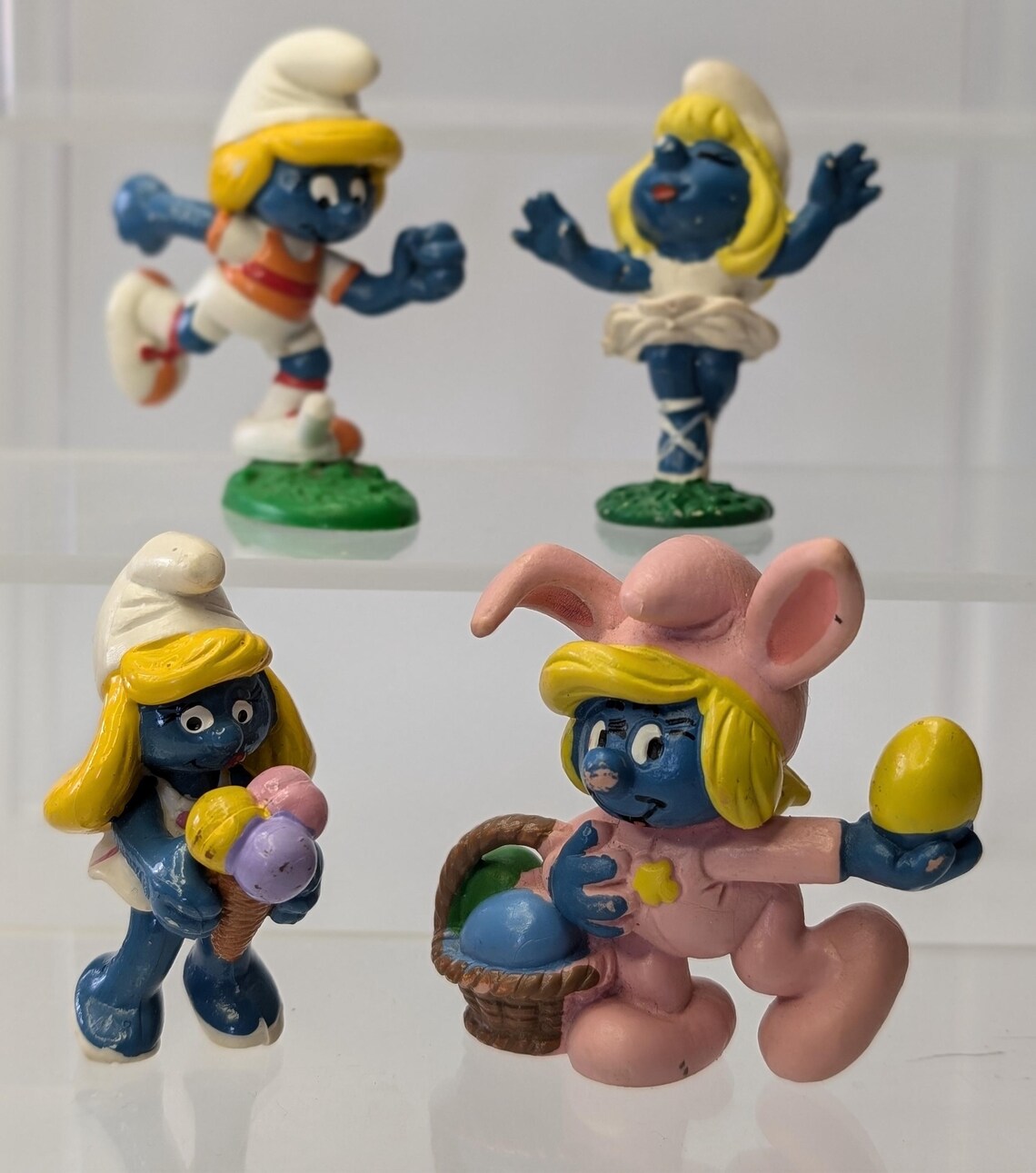 Vintage - Smurfette/ Smurfette - Small PVC Figurines - Lot of 4 - 2 ...