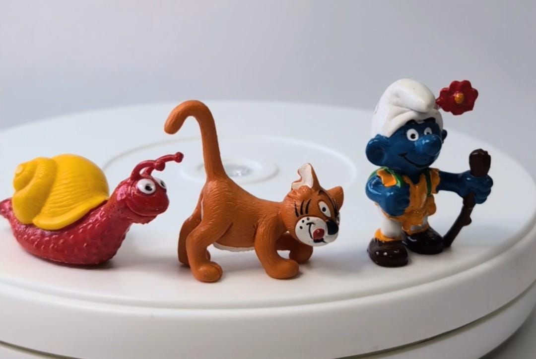 Vintage - the Smurfs - Small PVC Figurines - Lot of 3 - 2''tall ...