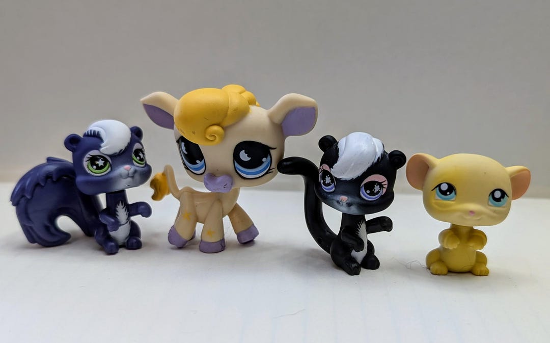 Hasbro - Littlest Pet Shop - LPS - Lot of 4 - Squirrel, Mouse, Cow ...