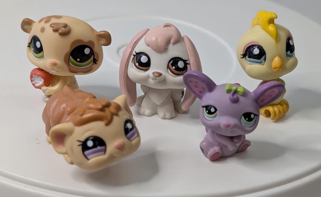 Hasbro - Littlest Pet Shop - LPS - Lot of 5 - Mouse #1830 - Rabbit ...