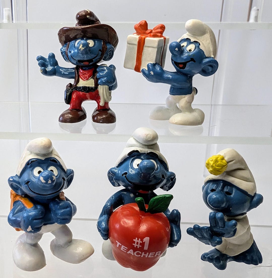 Vintage - the Smurfs - Small PVC Figurines - Lot of 5 - 2''tall - Etsy