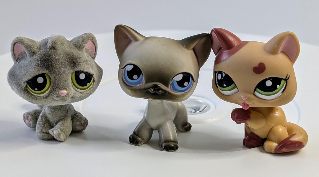 Hasbro - Littlest Pet Shop - LPS - Set of 3 Cats - Siamese #5 - Velvet ...