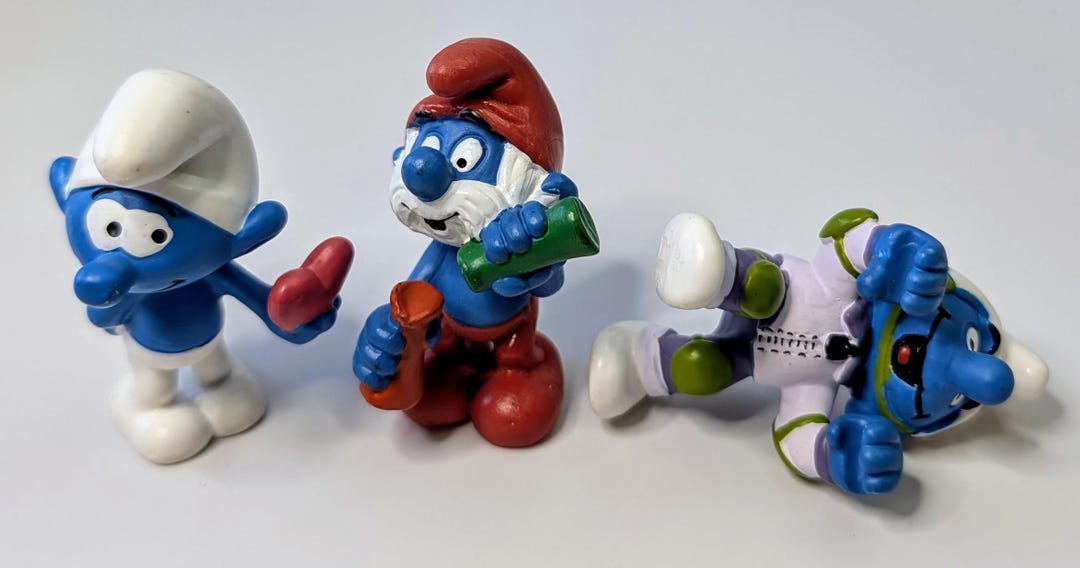 Vintage - the Smurfs - Small PVC Figurines - Lot of 3 - 2''tall - Etsy