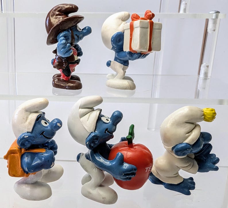 Vintage the Smurfs Small PVC Figurines Lot of 5 2''tall - Etsy