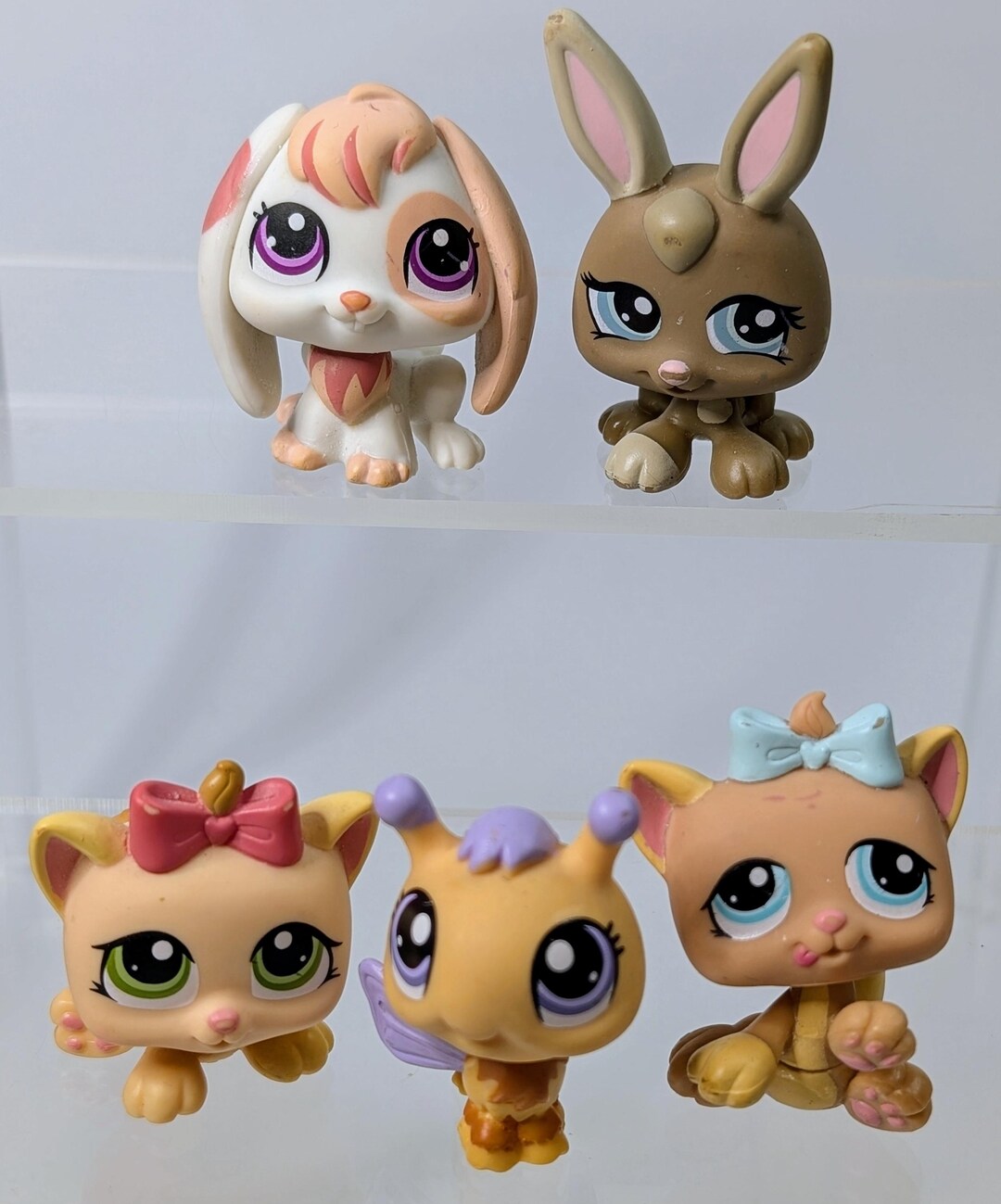 Hasbro - Littlest Pet Shop - LPS - Rabbit #1332/#1304 - Kitten #1335/ ...