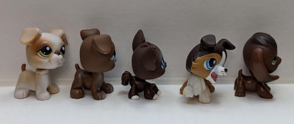 Hasbro Littlest Pet Shop LPS Pack of 5 Boxer 83, Blond Boxer 235 ...