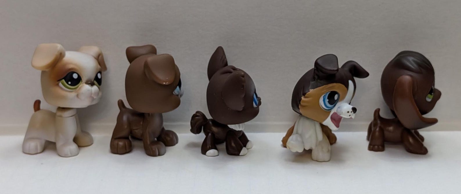 Hasbro Littlest Pet Shop LPS Pack of 5 Boxer 83, Blond Boxer 235 ...