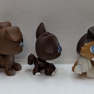 Hasbro Littlest Pet Shop LPS Pack of 5 Boxer 83, Blond Boxer 235 ...
