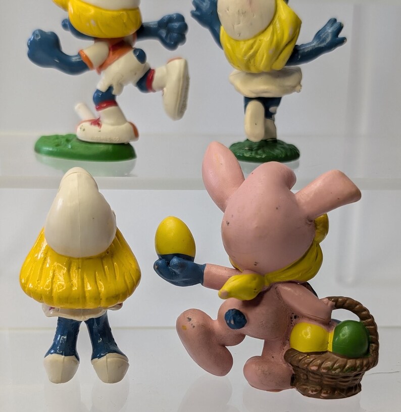Vintage - Smurfette/ Smurfette - Small PVC Figurines - Lot of 4 - 2 ...