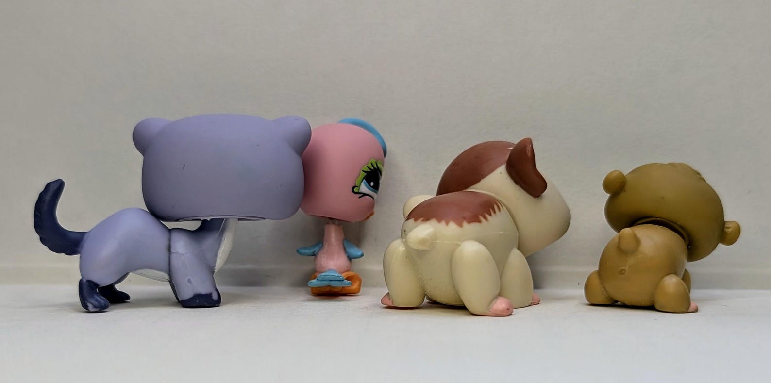 Hasbro Littlest Pet Shop LPS Set of 4 Hamster 45, Parakeet 586, Guinea ...