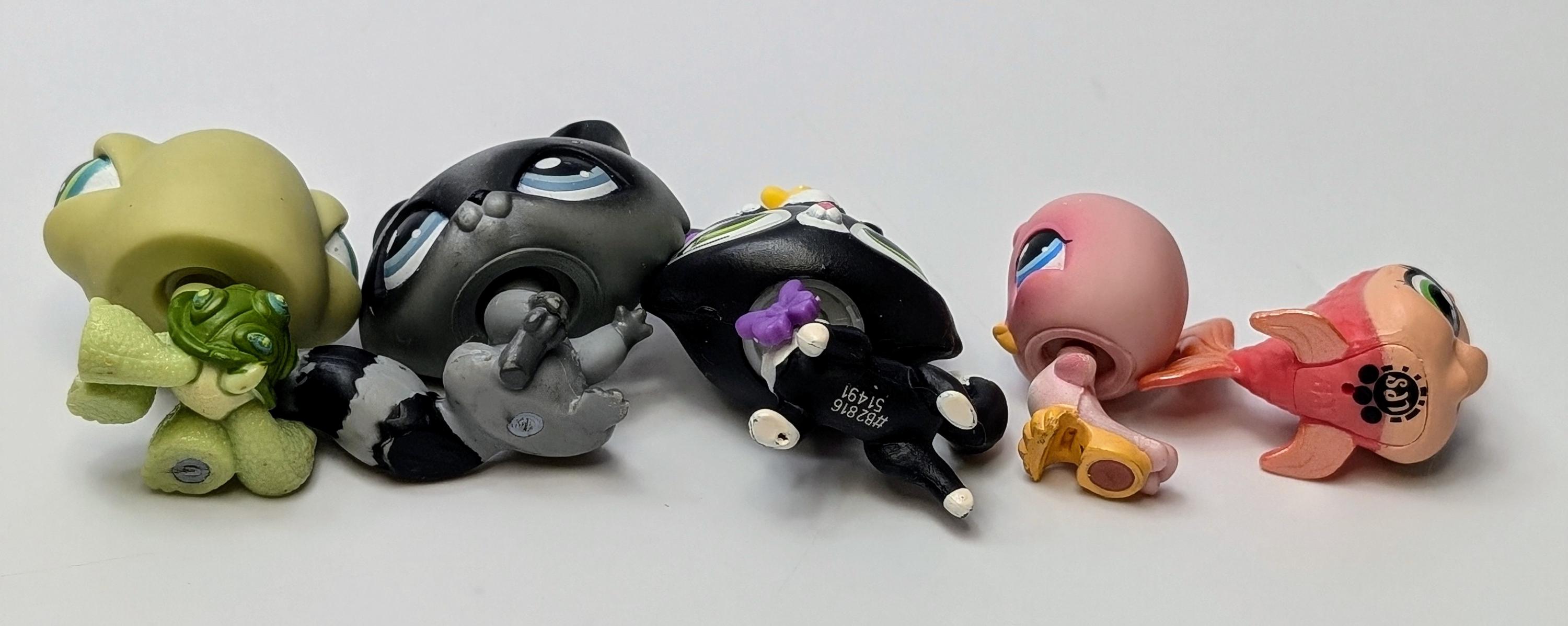 Hasbro - Littlest Pet Shop - LPS - Set of 5 - Turtle #321, Pink Bird ...